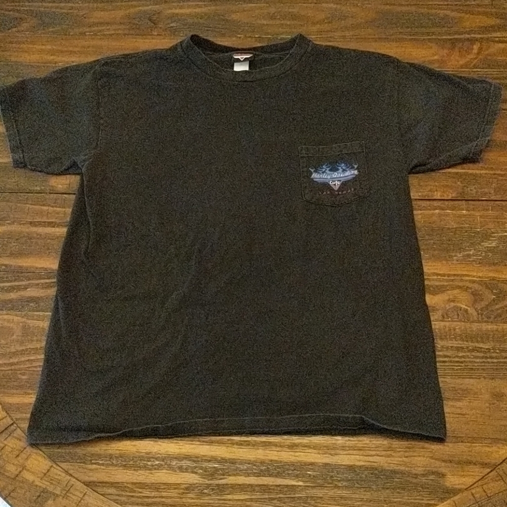Official Harley Davidson Cafe 1998 Pocket Tee - Gem